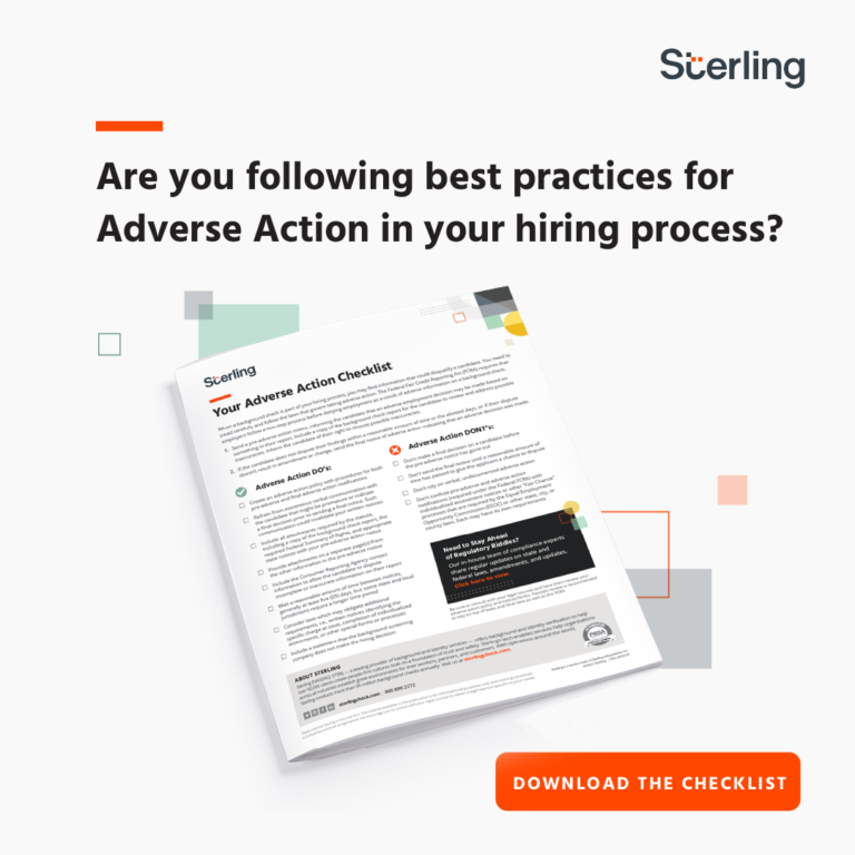 Your Adverse Action Checklist - Sterling